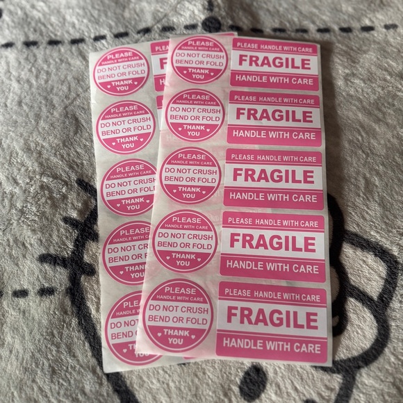 Office | Pink Cute Fragile Stickers | Poshmark